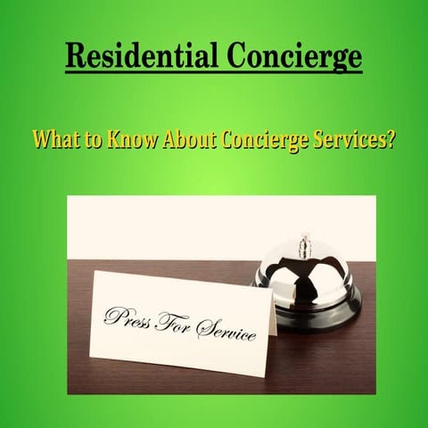 Residential concierge | PPT