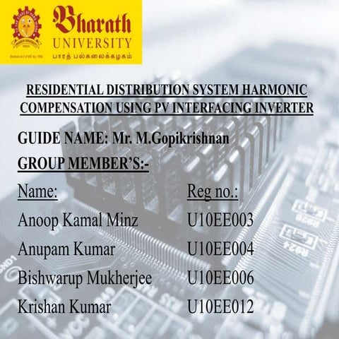 Residential distribution system harmonic[final] | PPTX