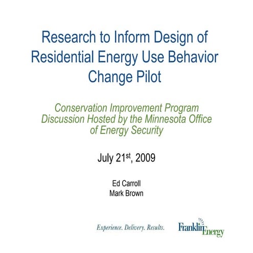 Sustainable Energy Behavior Programs HEI | PPTX