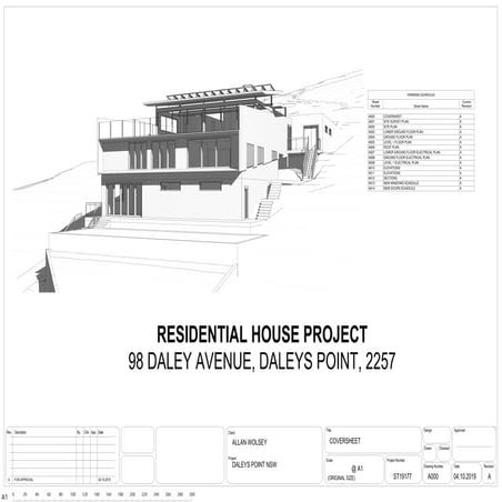 Residential house project sample, WD drawings, NSW | PDF