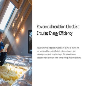 Residential Insulation Checklist with eAuditor Audits & Inspections | PDF