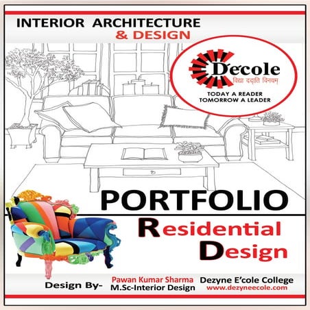 Pawan Sharma,M.Sc-Interior Design (Residential portfolio) | PDF