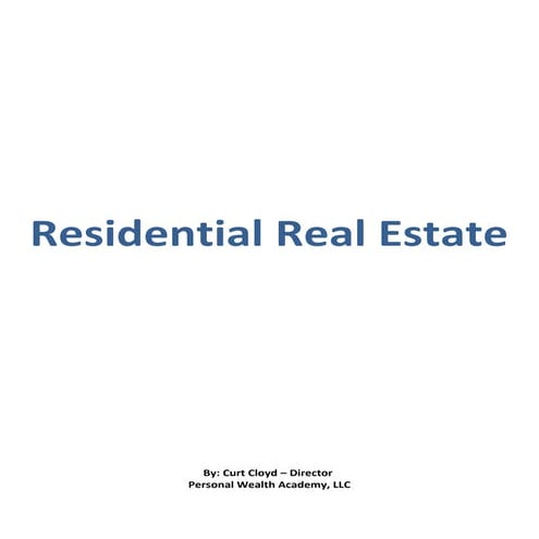 Residential Real Estate | PDF