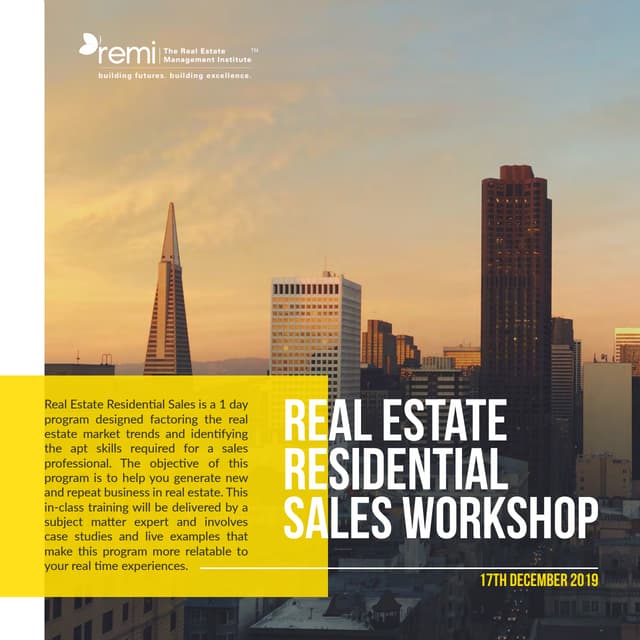 REAL ESTATE RESIDENTIAL SALES PROGRAM | PDF | Real Estate Industry ...