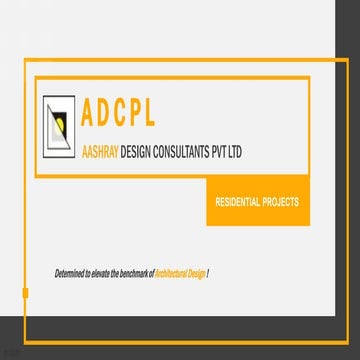 AASHRAY DESIGN CONSULTANTS - RESIDENTIAL TOWNSHIP PROJECTS | PDF
