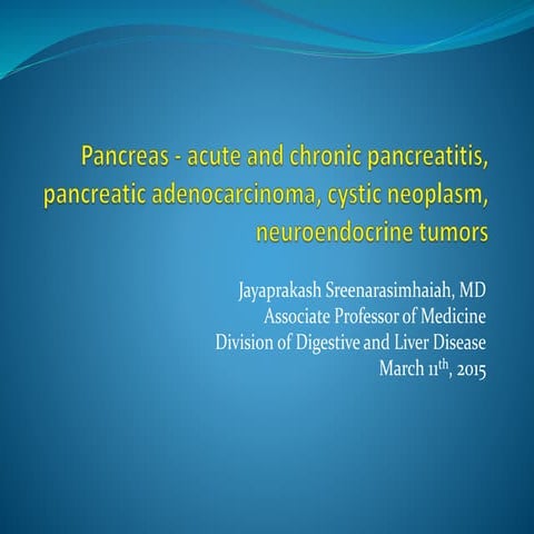 ACUTE AND CHRONIC PANCREATITIS | PPTX