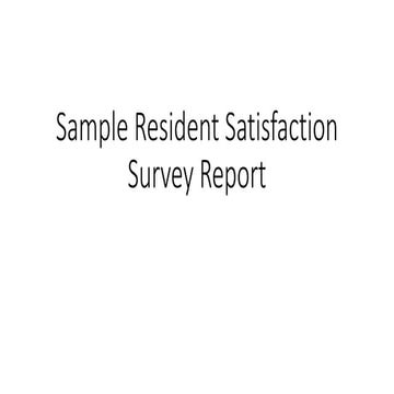 Resident satisfaction survey report | PPTX