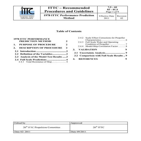 Residual resistance ittc | PDF