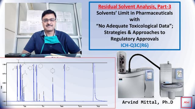 Residual Solvent Analysis; part 1 GC-Head Space Calculations of ...
