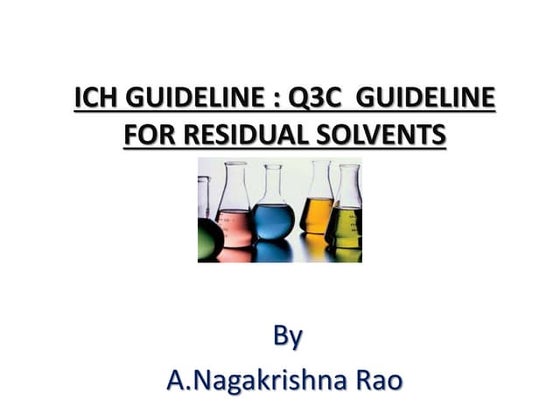 Residual Solvent Limit Calculation | PPT
