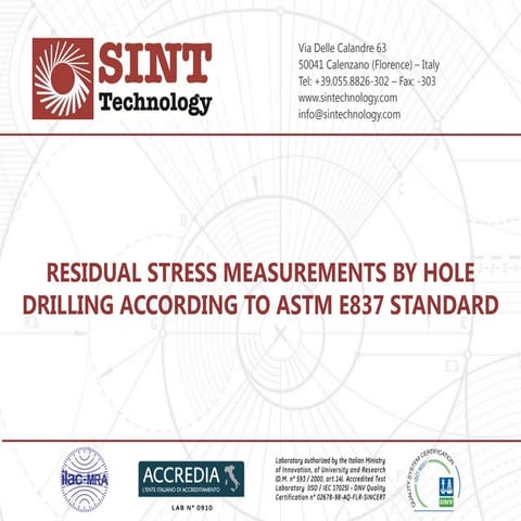 Residual stress hole drilling | PDF
