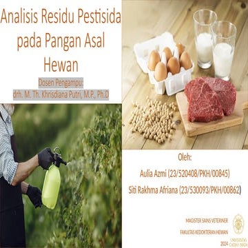 Residu Pestisida pada Pangan Asal Hewann | PPTX