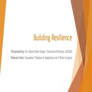 Building Resilience for Recovery | PPTX