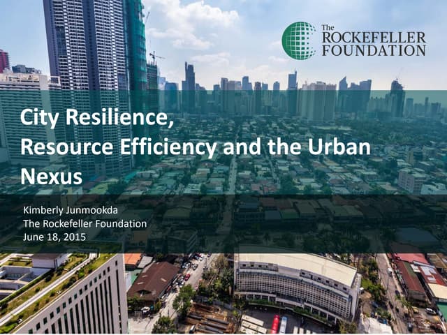 City Water Resilience Framework, Arup | PDF