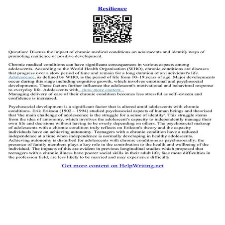 Resilience Essay | PDF
