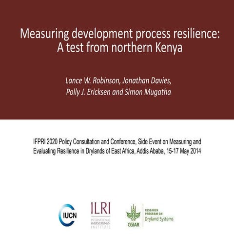 Measuring development process resilience: A test from northern Kenya ...