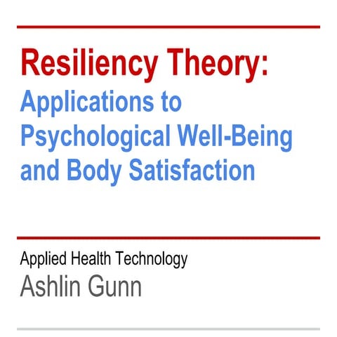 Resiliency Theory | PDF