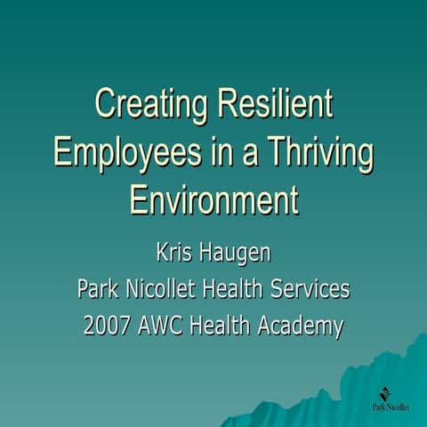 How resilient employees increase organization productivity | PPT