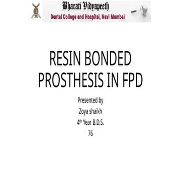resin bonded prosthesis in fpd .pptx. . | PPT