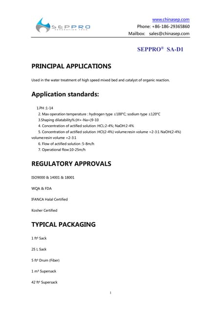 Ion exchange resin for enzyme immobilization | PDF