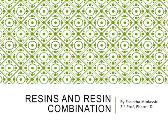 Resins | PPTX | Skin Care | Beauty