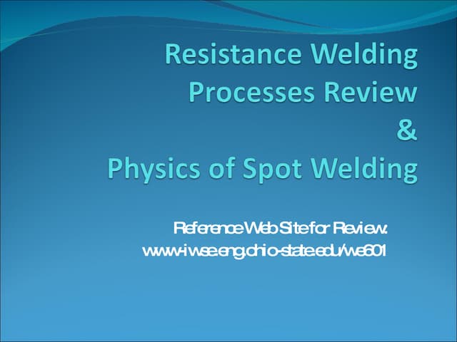 Spot welding parameter | PDF