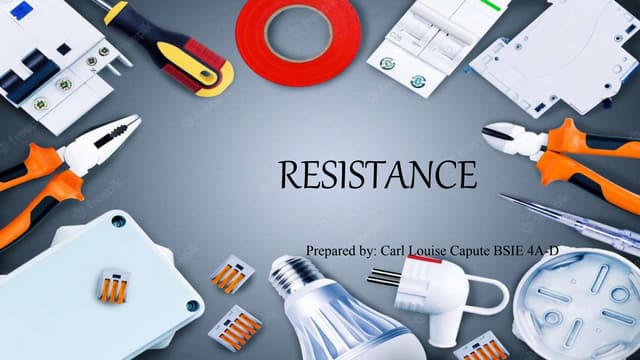 Factors affecting resistance | PPTX