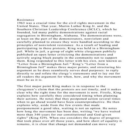 Letter From Birmingham Jail | PPTX