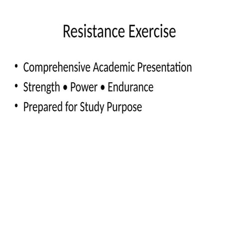 Advanced Concepts of Resistance Work. Ppt | PPTX