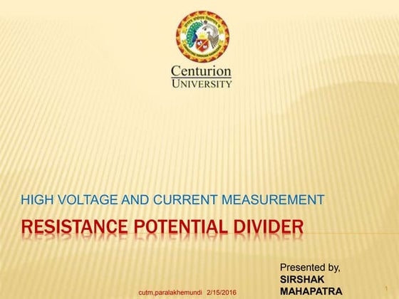 Elect principles 2 voltage divider | PPT