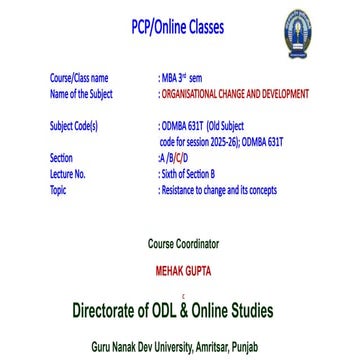 Resistance and types of resistance to change | PPTX