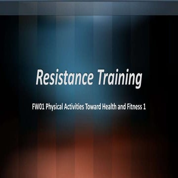 Resistance Training | PPTX