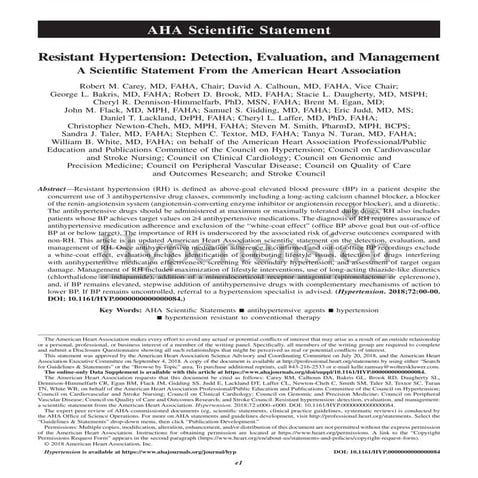 Resistant-hypertension-detection. hehshshdh jwjsjhshsh hshwjsh | PDF