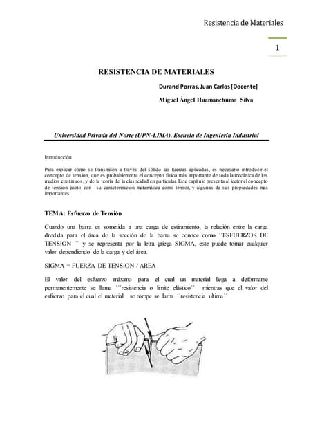 Resistencia de materiales 1 | PDF
