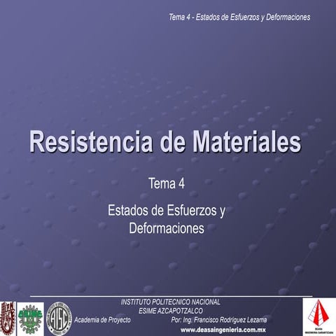 Resistencia de materiales tema 4 | PDF