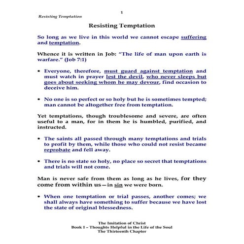 Resisting Temptation | PDF
