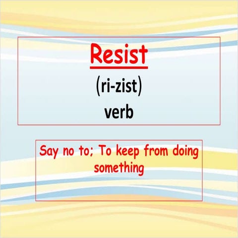 meaning of 'Resist' by Mariam Muhamad | PPT