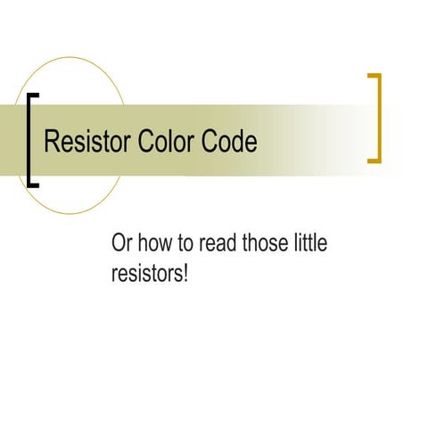 Resistor color code | PPT