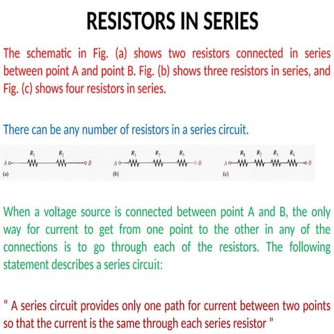 RESISTORS IN SERIES and their equations.pptx