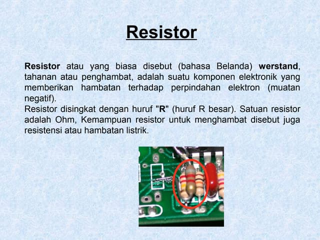 Elektronika Dasar - Resistor | PPTX
