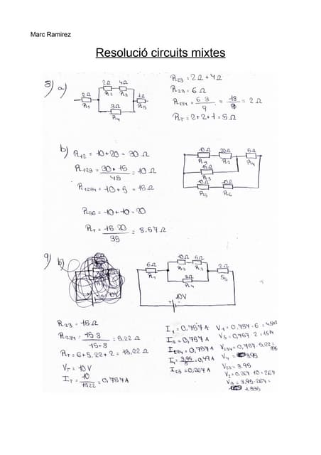 Pràctica Circuits Mixtes | PDF