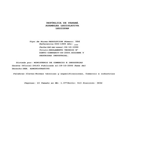 Resolución nº 506 copanit 44. reglamento ambientes de trabajo con ruido ...