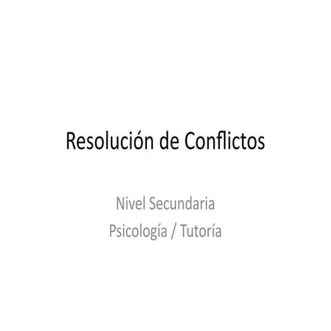 Resolución de Conflictos en Secundaria: Estrategias y Habilidades Clave ...
