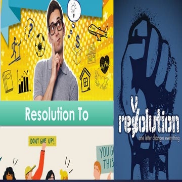 Resolution is the best way to express us | PPT