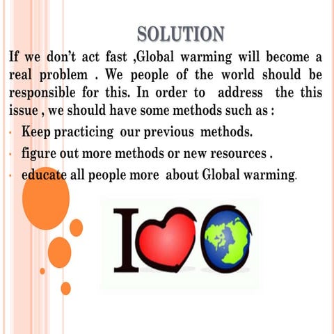Resolution for global warming | PPTX