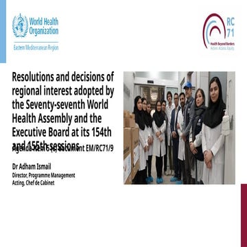 Resolutions and decisions of regional interest adopted by the Seventy ...