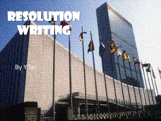 Writing a Resolution | PPT