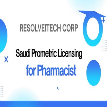 Saudi Prometric Licensing for Pharmacist | PPTX