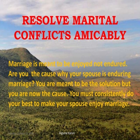 Resolve Marital Conflicts Amicably | PPT