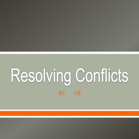 Resolving conflicts | PPTX